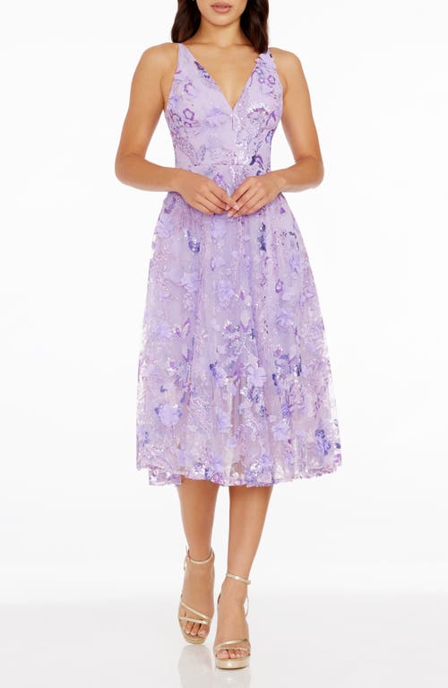 DRESS THE POPULATION Dress the Population Audrey Embroidered Cocktail Dress